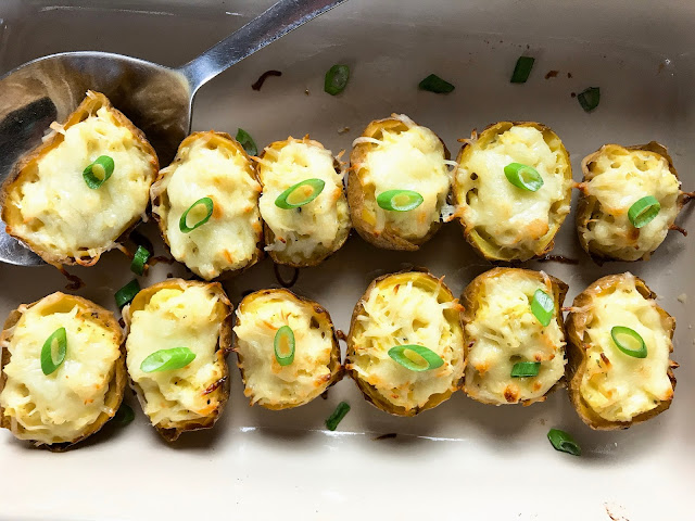 Mini Twice Baked Ranch Potatoes with Mozzarella