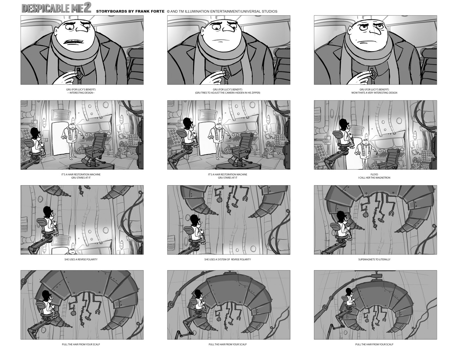 Frank Forte Animation Portfolio: Despicable Me 2-storyboards "Hair Tonic"