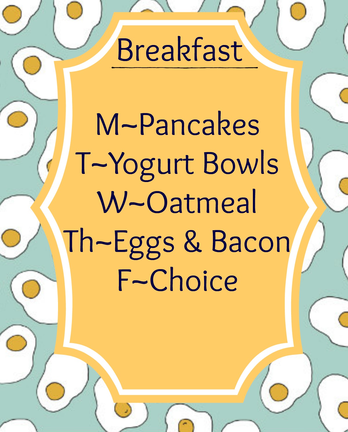 Cupcakes Kisses 'n' Crumbs: Easy Breakfast Plan
