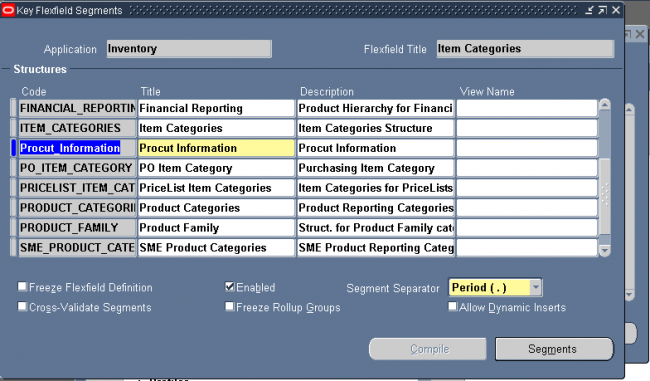 Oracle Inventory Flexfields Implementation « Learn Oracle