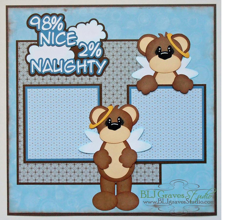 BLJ Graves Studio: 98% Nice Baby Boy Scrapbook Page