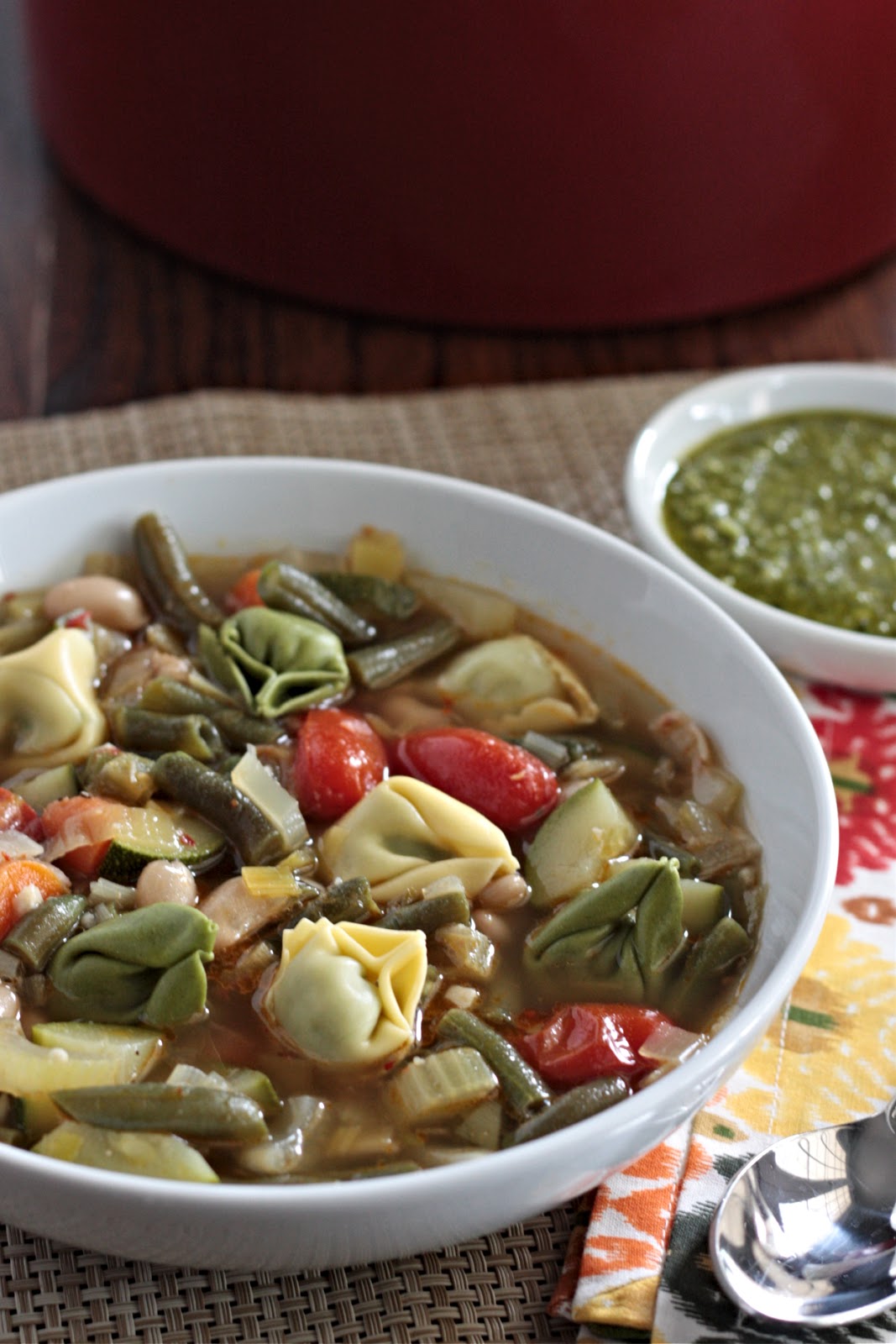 Vegetable Soup with Basil Pistou - Apple A Day