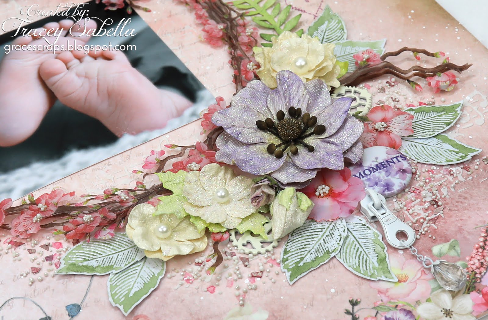 Garden of Grace: "Precious Moments" Mixed Media Layout and Process ...