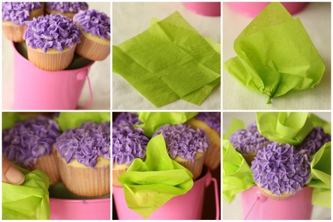 Half Baked: Hydrangea Cupcake Bouquet Tutorial