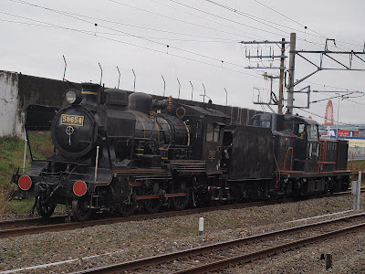 本日の乗り物～業務記録～: 本日のSL・58654試運転