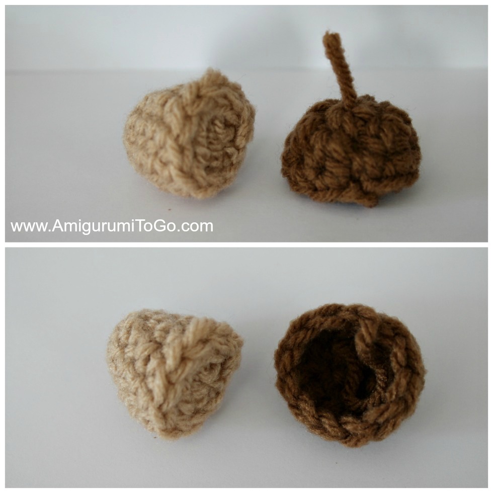 Small Crochet Acorns