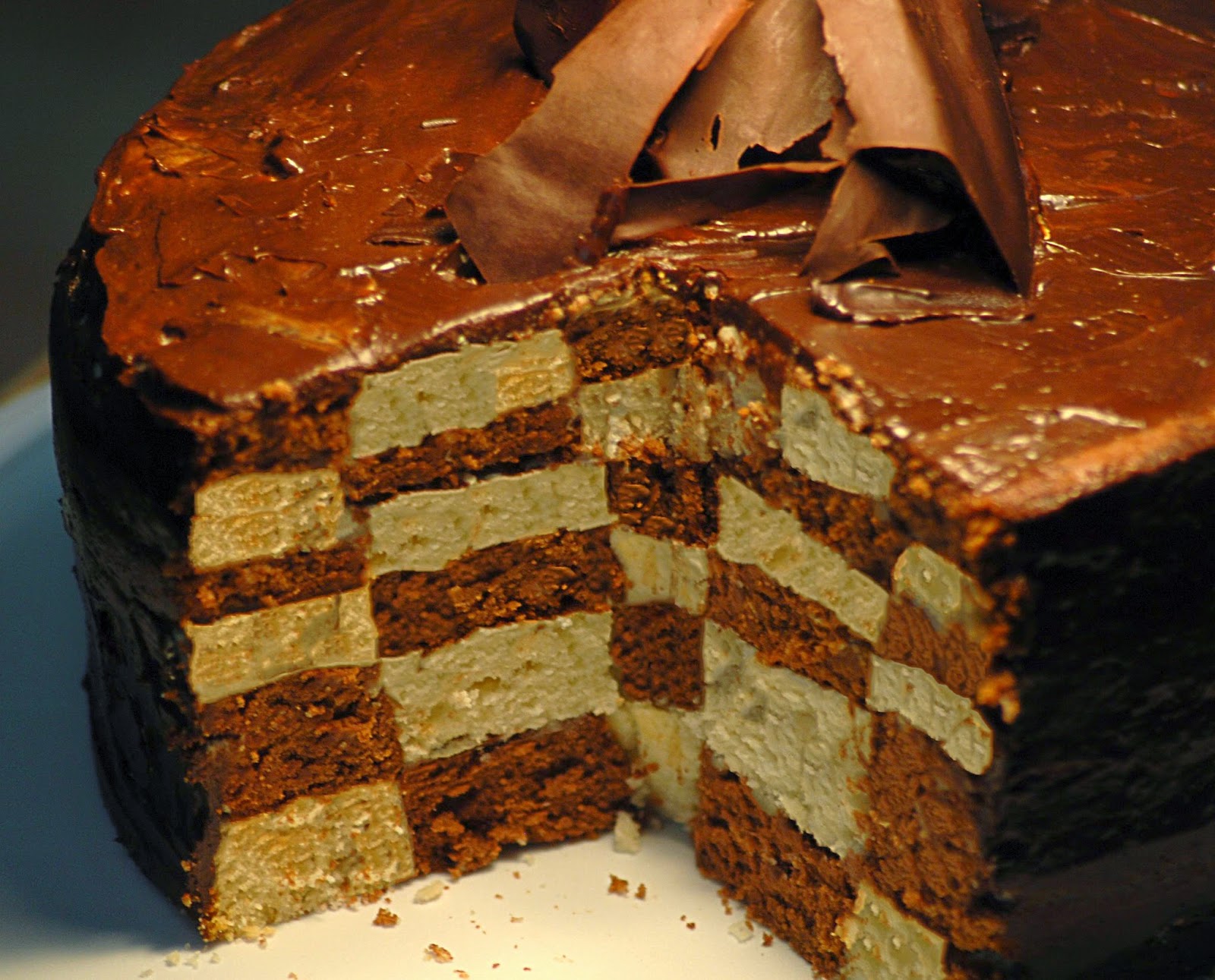 Madhavi's Cyber Kitchen: Bakers Day Special : Checker Board Cake (6 layers)