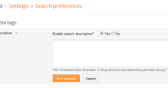 Adding a meta description to blogger Adding a meta description to blogger