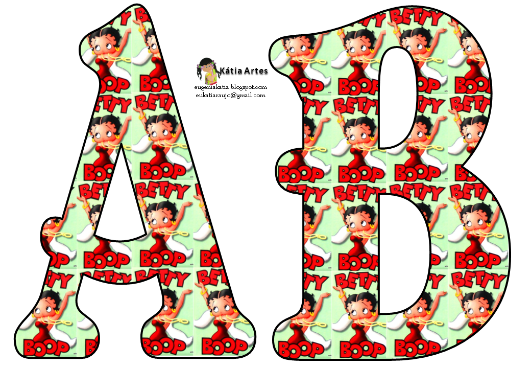 Alfabeto retro de Betty Boop. - Oh my Alfabetos!