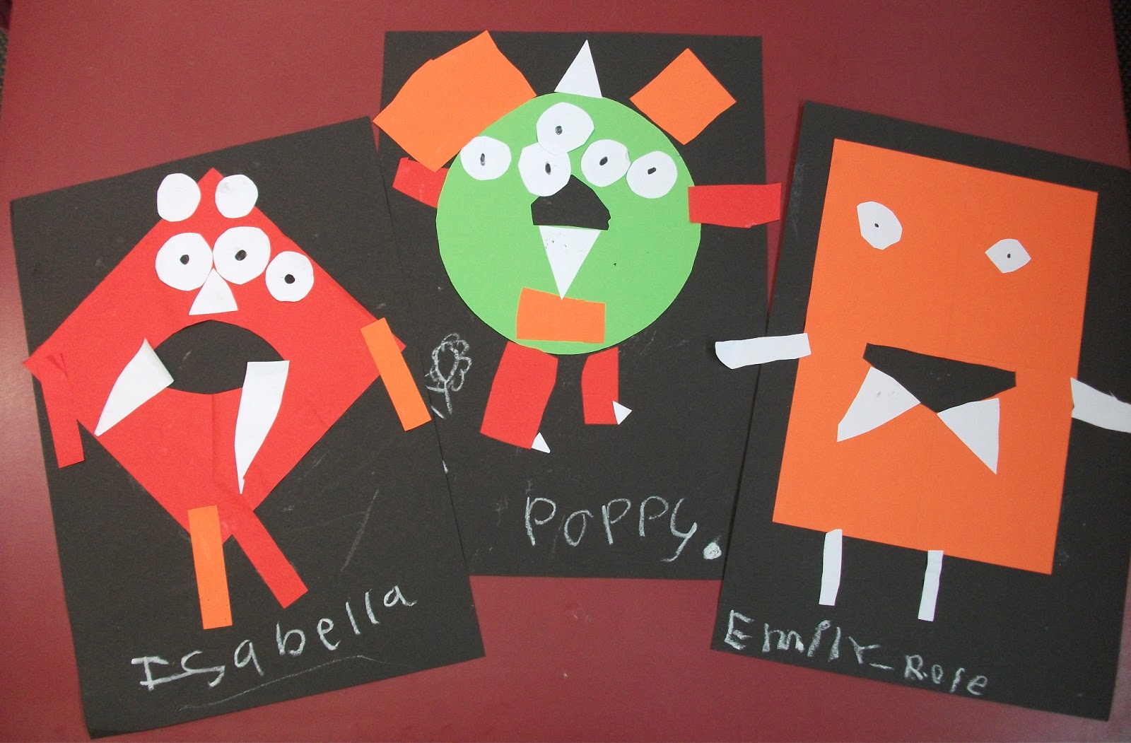 Room 5 Risktakers: Shape Monsters!!!