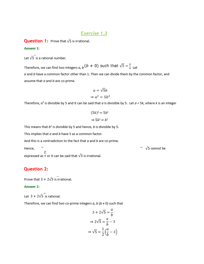 NCERT MATHS CLASS 10 CHAPTER 1 EXERCISE 1.3