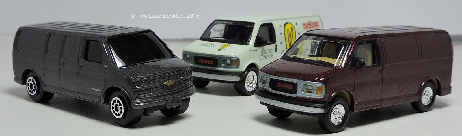 1:24 GMC Savana work van, Brookfield Chevy Express van, and Johnny ...