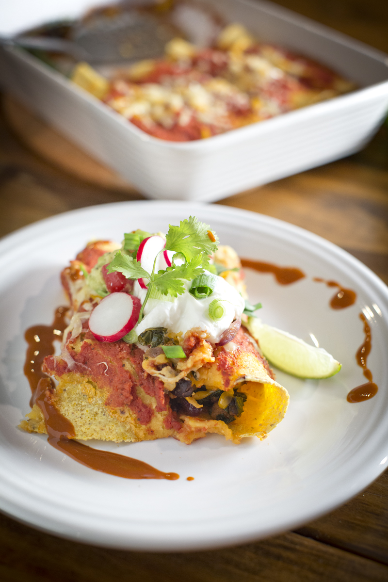 The Chubby Vegetarian: Sweet Potato, Kale, & Black Bean Enchiladas