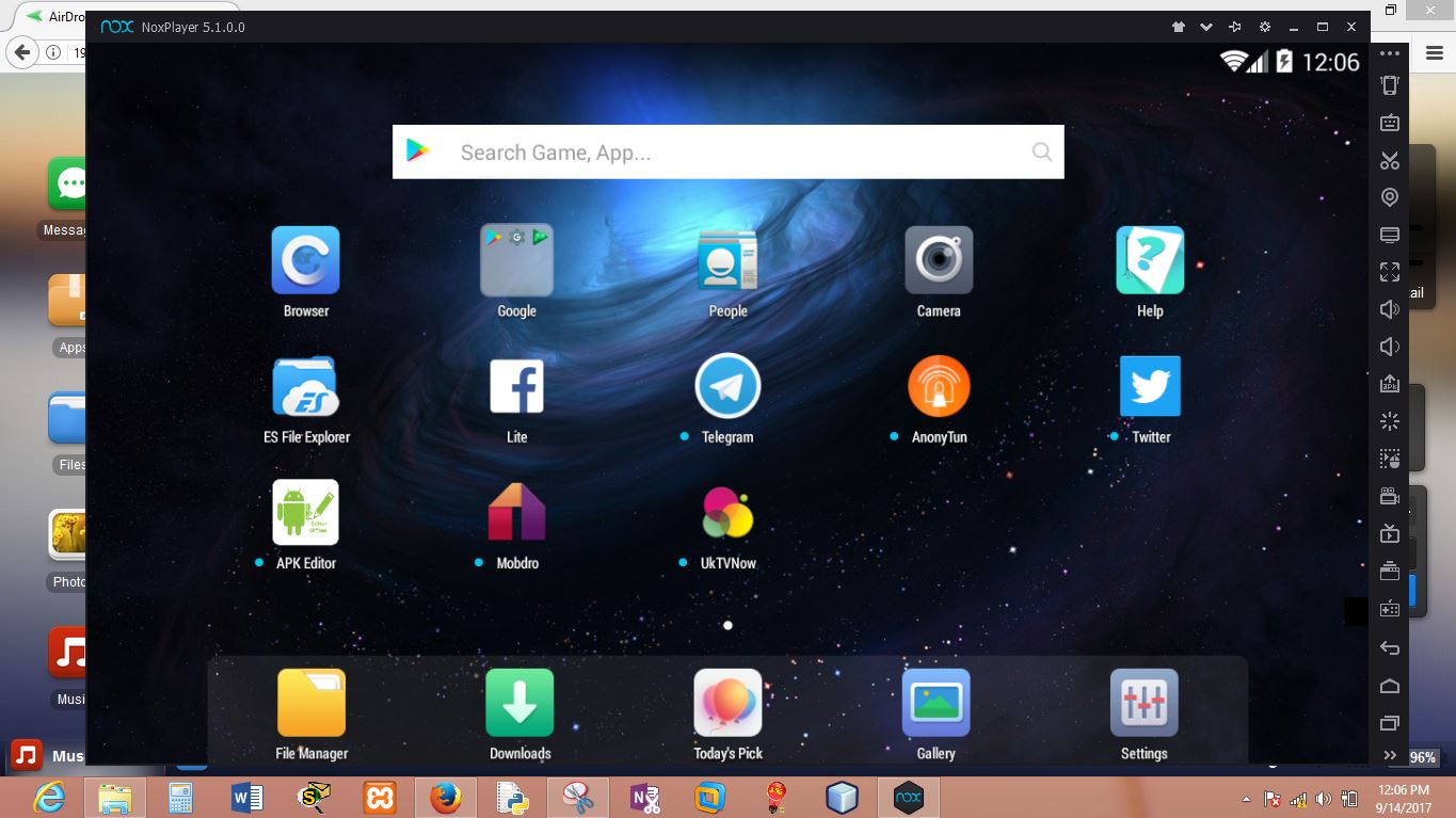 Nox Player: PC Android emulator.