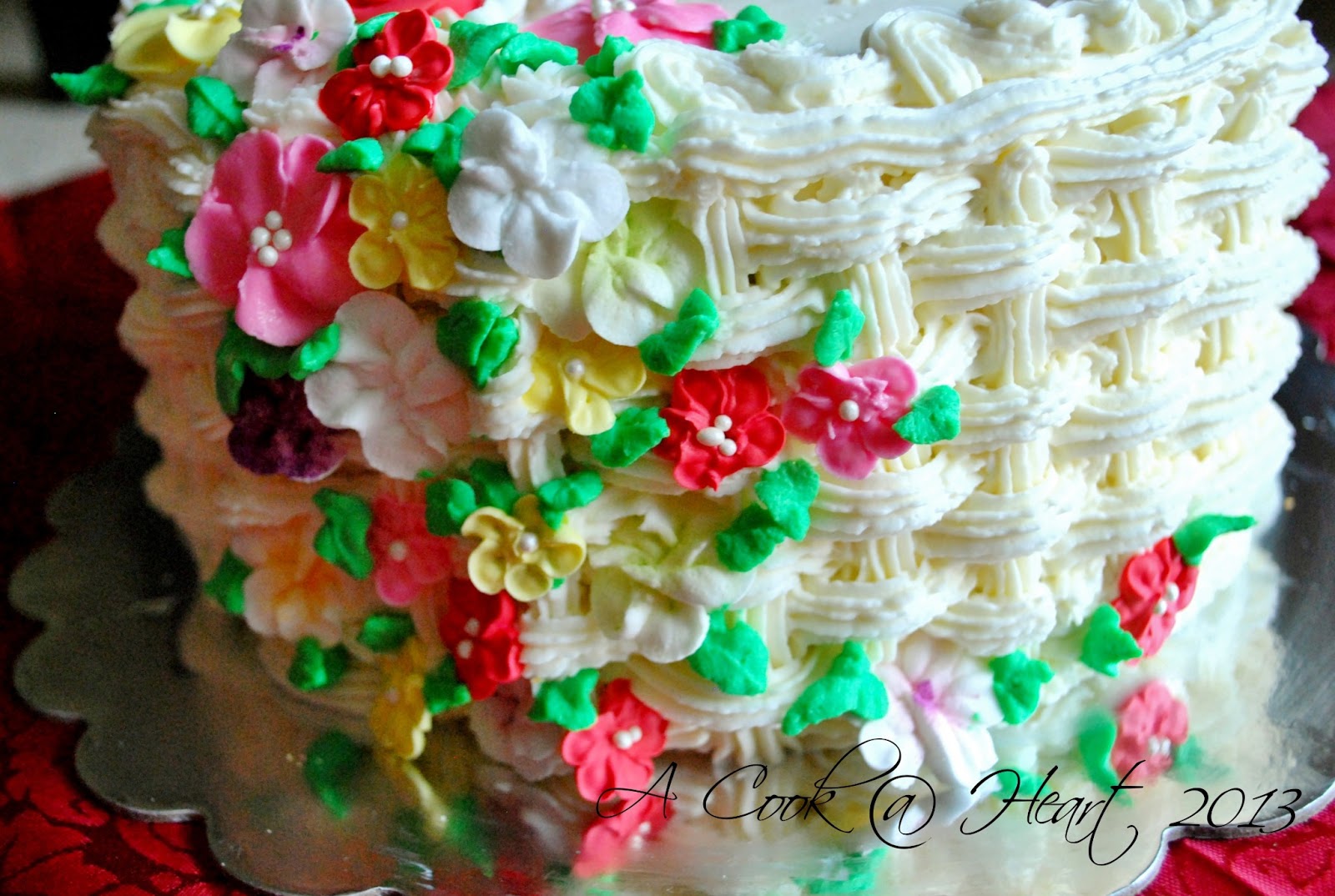 A Cook @ Heart: A basket (cake) of flowers!