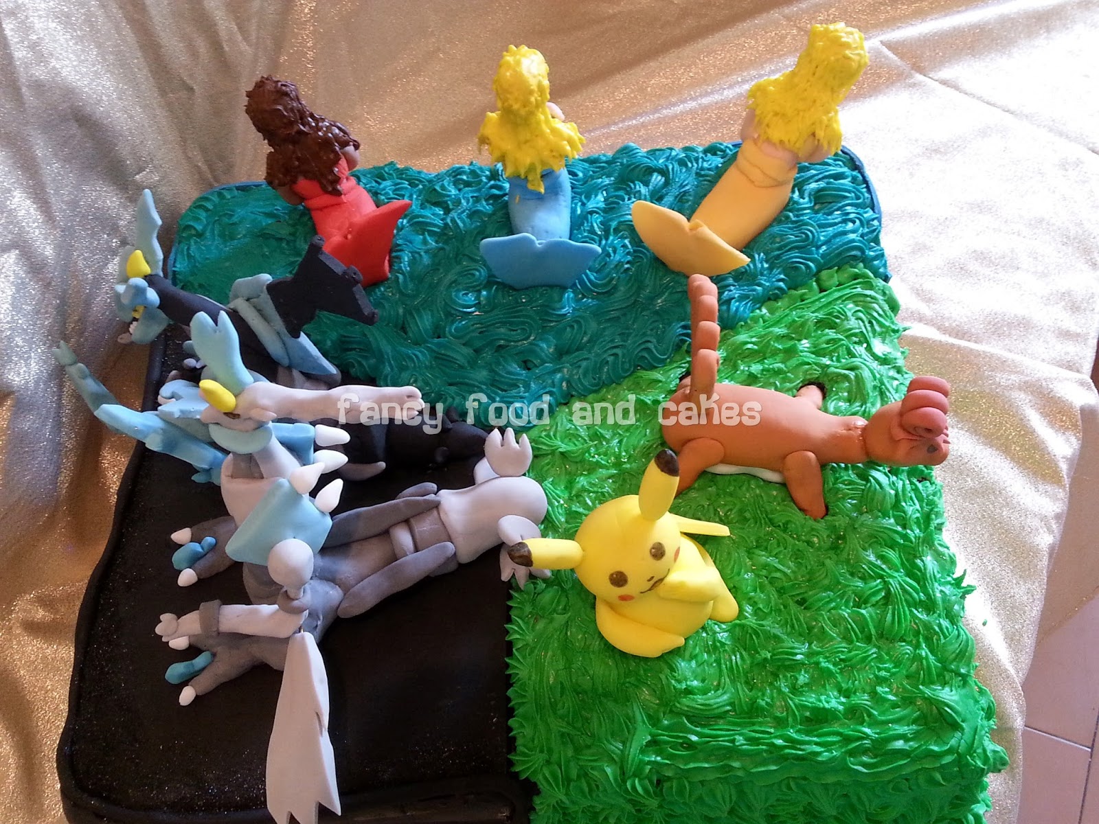fancy food & cakes: Triplice torta: Pokemon e sirene di H2O! - Three ...