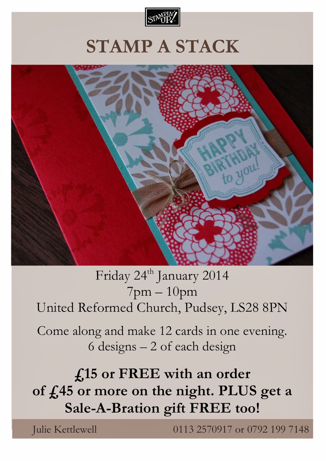 Julie Kettlewell - Stampin Up UK Independent Demonstrator - Order ...