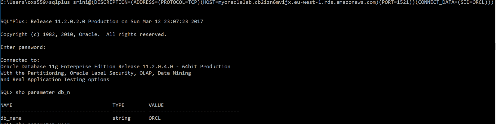 Step Into Oracle DBA ( SID ): Connect Amazon RDS from on premises gives ...