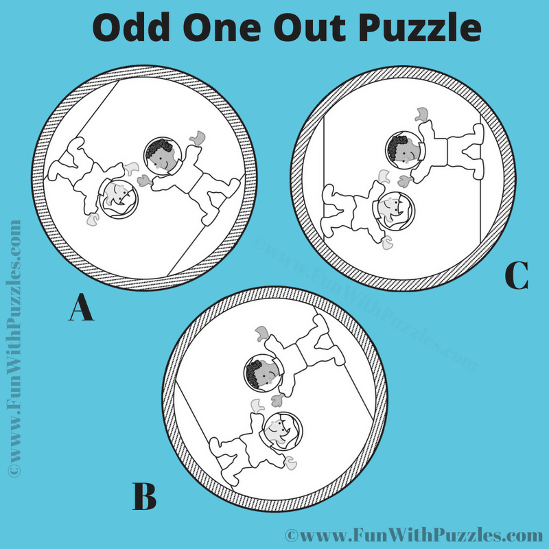 Odd One Out Visual Riddle: Astronauts Picture Puzzle