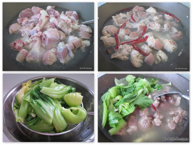 Braised pork knuckle with mustard cabbage