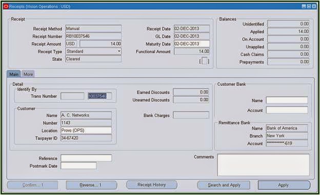 Oracle Applications: Oracle Order to Cash (O2C) Life Cycle