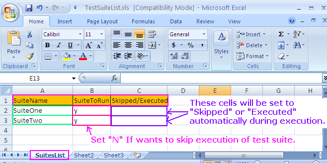 Create Required Xls Files For Selenium Webdriver Data Driven Framework