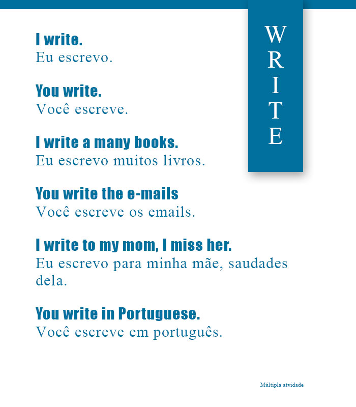 Inglês básico: To write - escrever