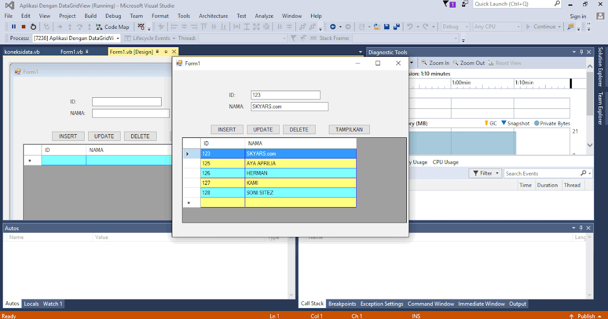 Skyars Cara Menampilkan Record Database Ke Datagridview Visual Basic