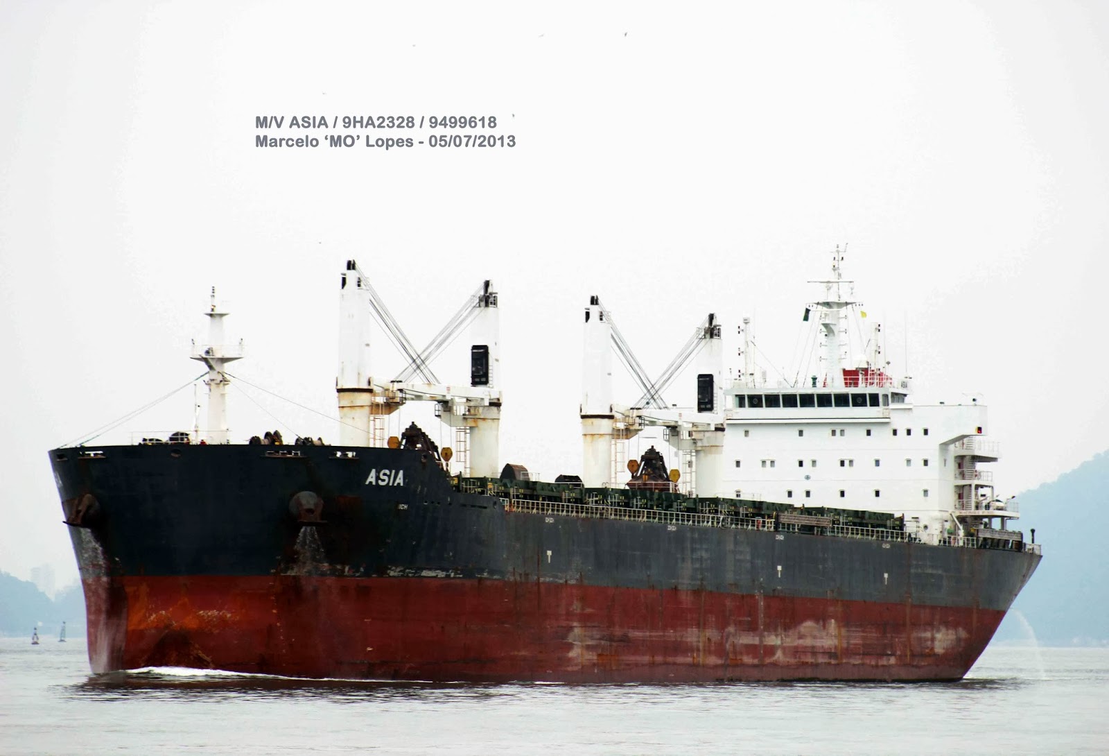 Santos Shiplovers: M/V Asia / 9HA2328 - Turnaround em embarque de ...