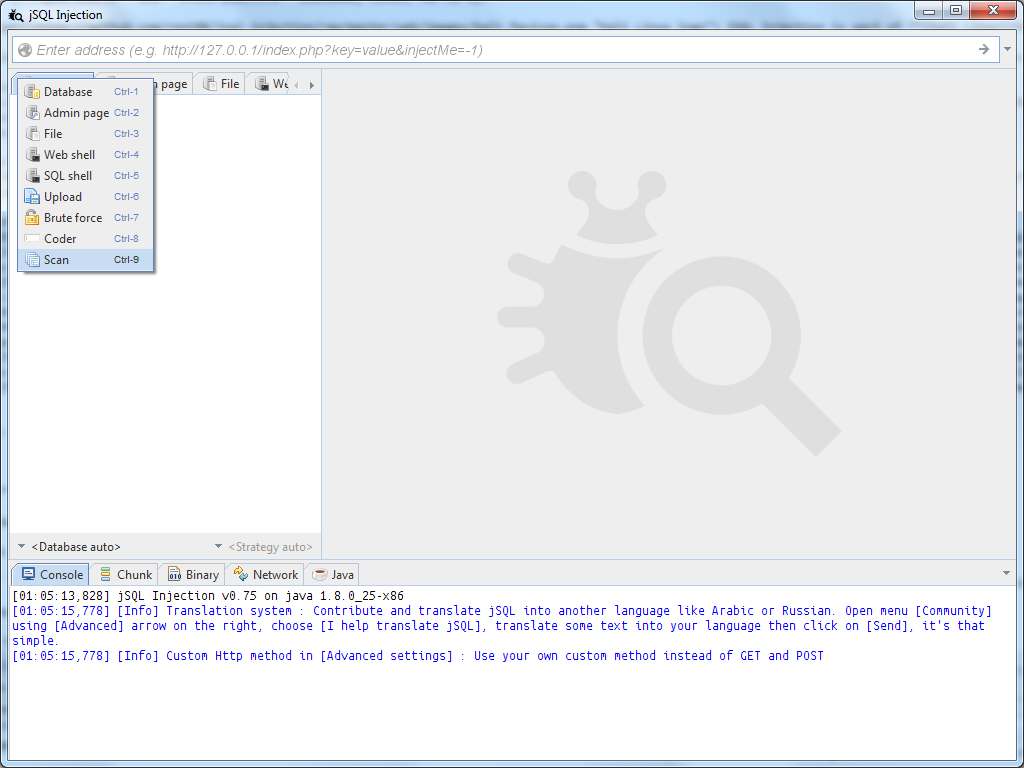 jSQL Injection v0.77 - Java application for automatic SQL database ...