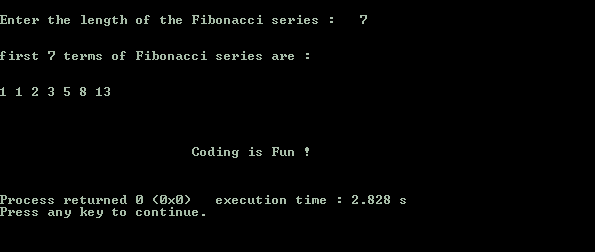 Program To Print Fibonacci Series Using Recursion Coding Is Funny