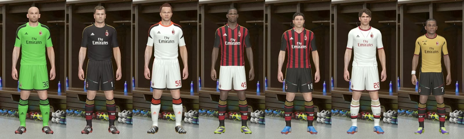 Uniformes | Kit set | do Milan 2013/2014 [PES 2014] • Brazilians W-Patchs