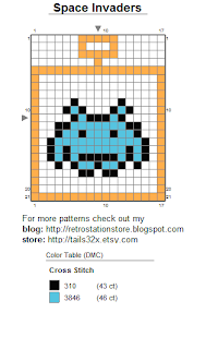 Pixel Stitch: DIY Space Invader project - Free Space Invaders Pattern ...