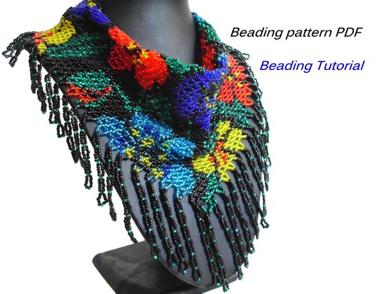 Beautiful Beaded Scarf Patterns and Tutorials by MLivista / The Beading Gem