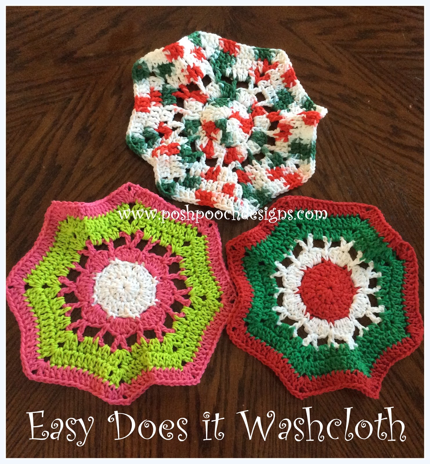 Posh Pooch Designs : Easy Does It Washcloth Free Crochet Pattern and ...