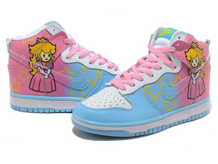 Nike SB Dunk Cartoon Shoes : Cartoon Nike High Top SB Dunk Princess ...