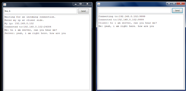 TCP Server Client Two Person Chat Program in Java with GUI | Java Tongue