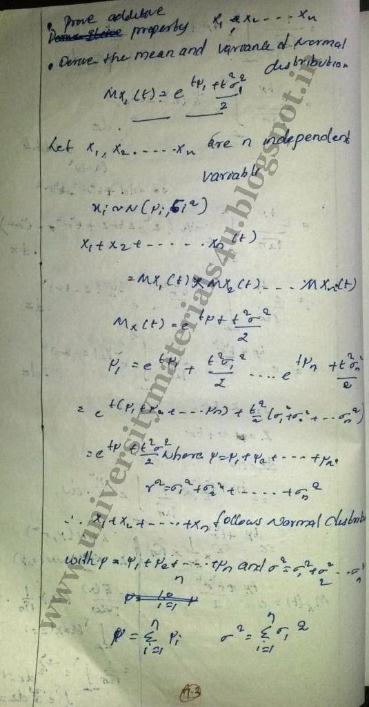 Normal Distribution - Handwritten Notes