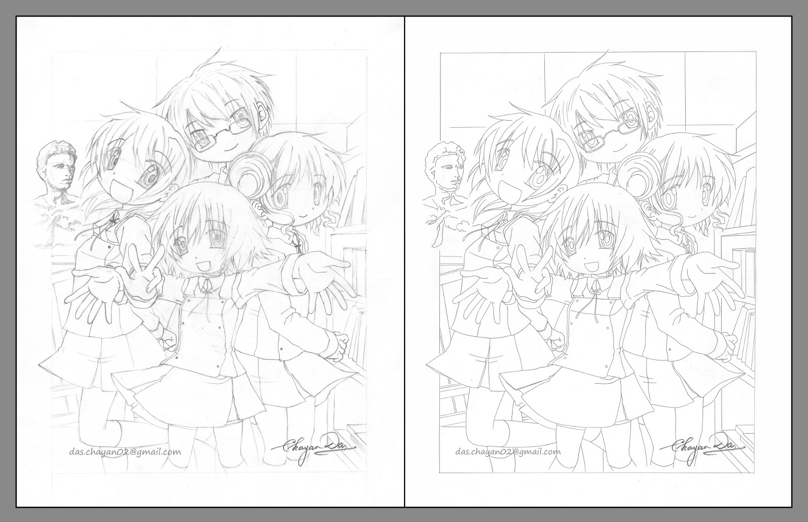 THE ART WORLD: My Rough & Clean Up Drawing