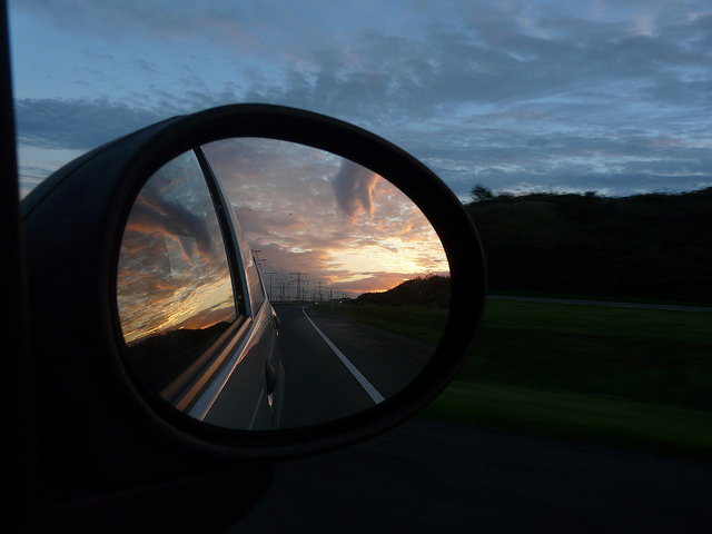 Wallpapers Full Size: Sunset View From Inside Car