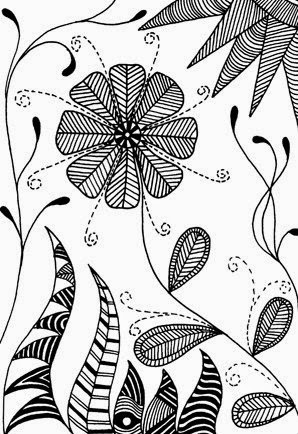 Zentangle flowers - Bilder Land