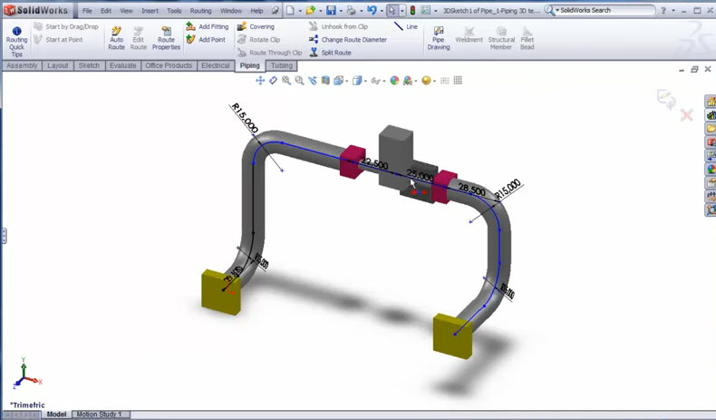 How to Make Piping 3D in Solidworks. | Drawing and Graphics