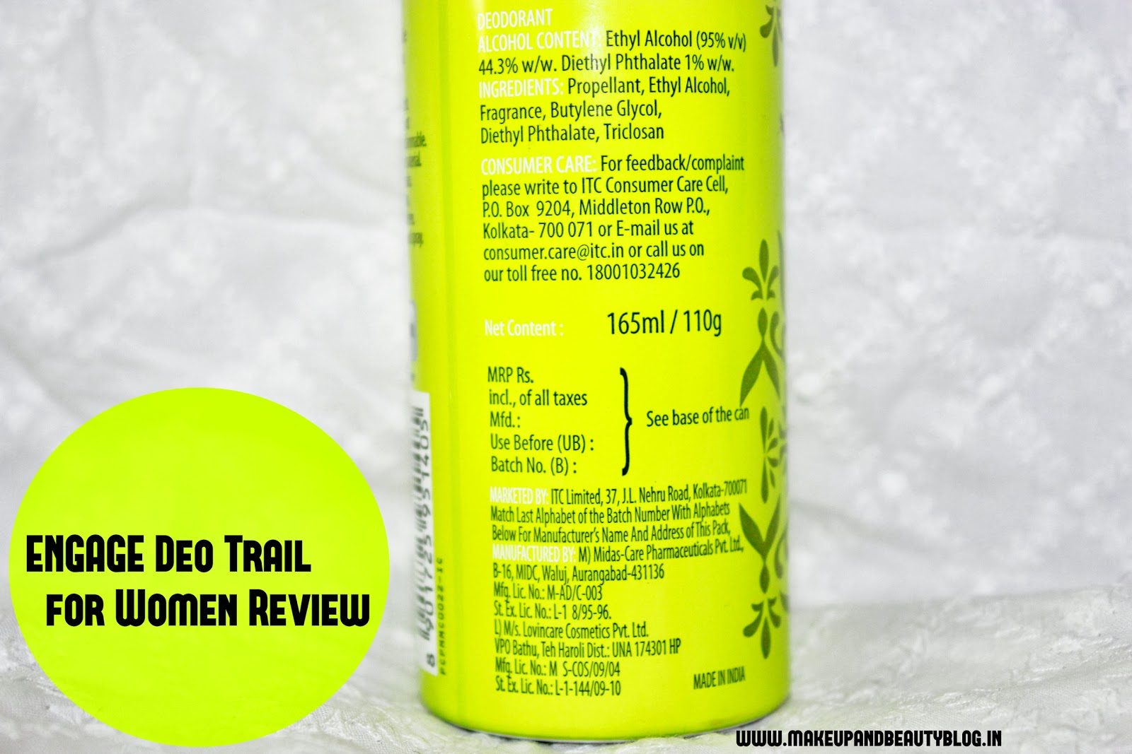 ITC Engage Bodylicious Deo Spray for Women: Trail Review - Paperblog