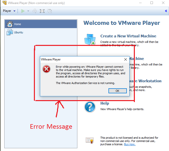 [fix] Vmware Authorization Service Not Running Cannot Connect To The