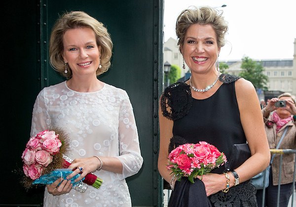 Queen Mathilde and Queen Maxima at Piano Competition