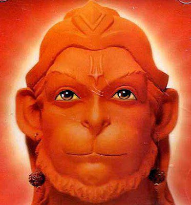 INDIAN GOD WALLPAPER : CLOSEUP OF HANUMAN FACE