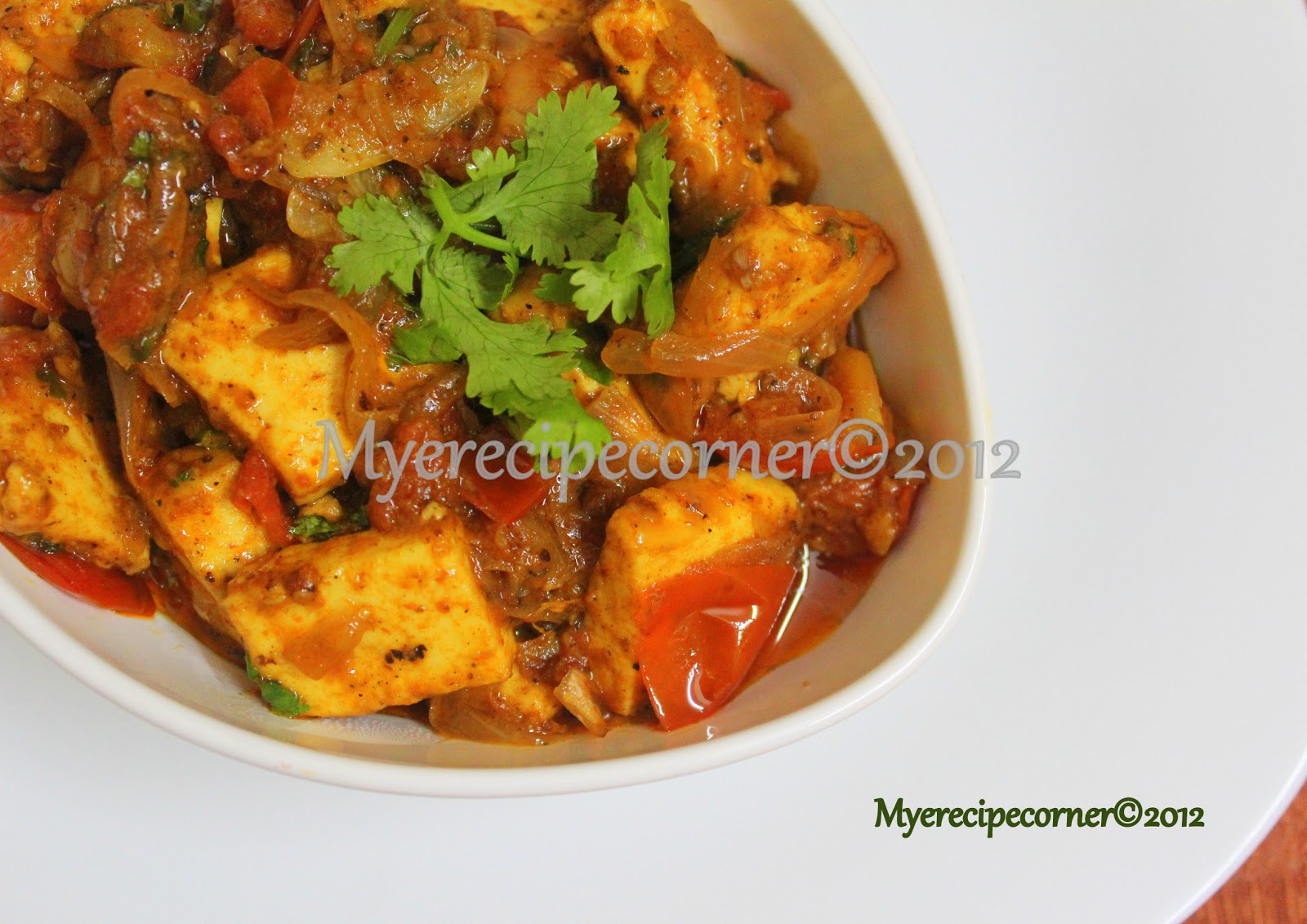 Mye's Kitchen: Spicy Paneer Masala Recipe