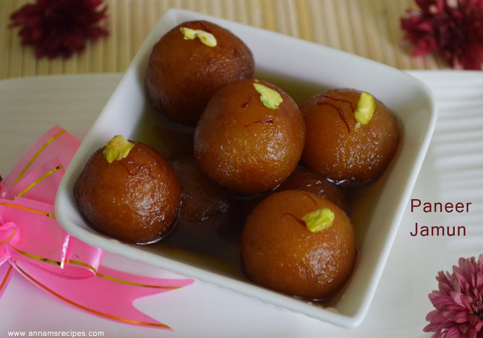 Paneer Jamun Recipe - Annam's Recipes