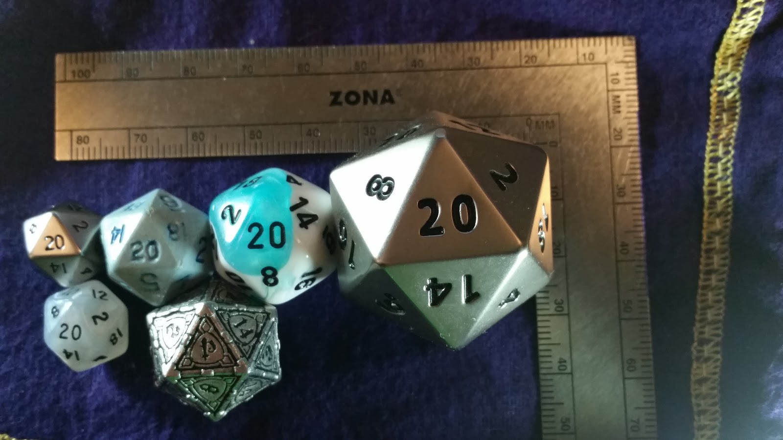 d4d6d8d10d12d20: Review Of The Pathfinder & Q-workshop Metal RPG Dice Set