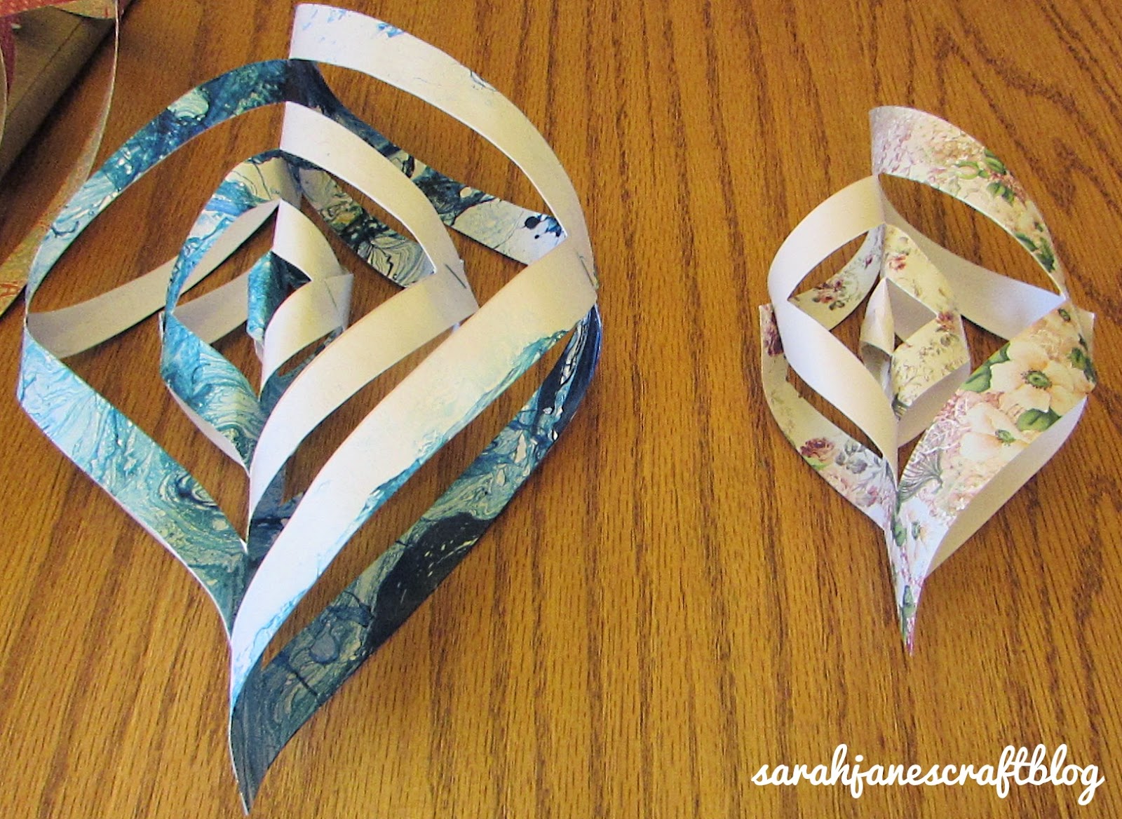 Paper Triangle Spiral Ornament